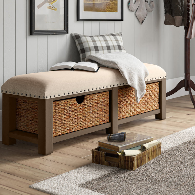 Trisha Yearwood Home Upholstered Drawer Storage Bench And Reviews Birch